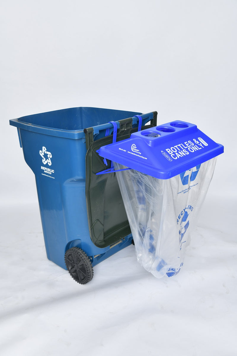 ClearStream SideKick | Clear Recycle Bins & Clear Trash Containers for ...