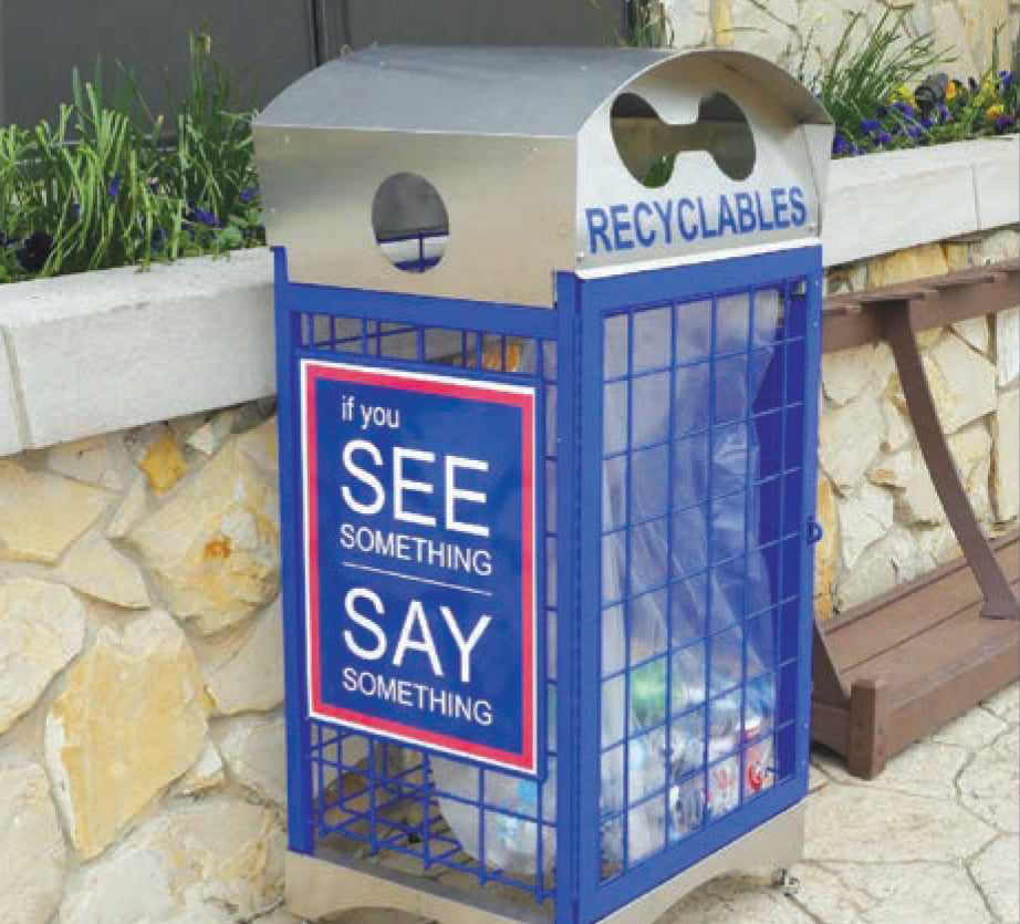 Stationary Recycling Bins and Containers | ClearStream Recycling