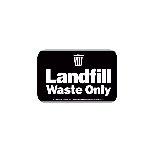 Buy DS Decal – 2 Pack Landfill Waste Only Recycling Decal Sticker for ...