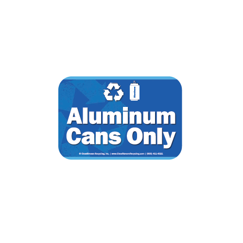 Buy DS Decal – 2 Pack Aluminum Cans Only Recycling Decal Sticker for ...