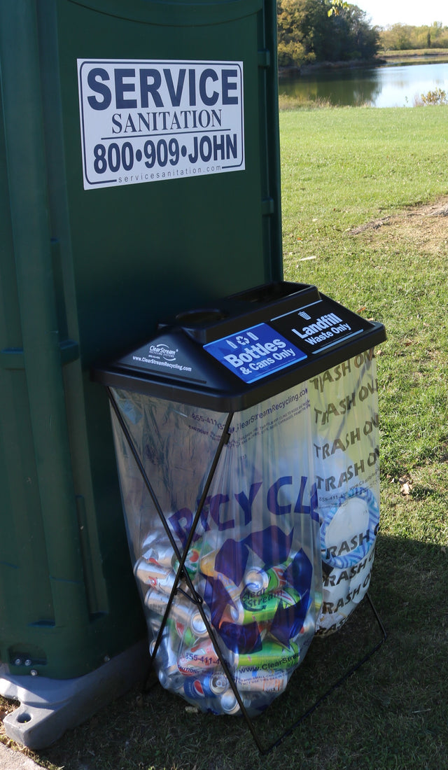 Buy DualStream Recycling Bin for Commercial Events Business Industrial ...